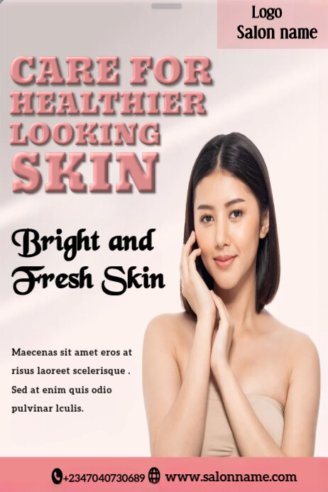 Copy of White Professional Care For Healthier Skin Flyer Poster ...