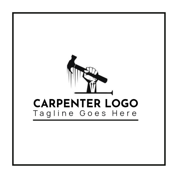 Modèle White Professional Carpenter Logo, Carpenter Logo, Smart ...