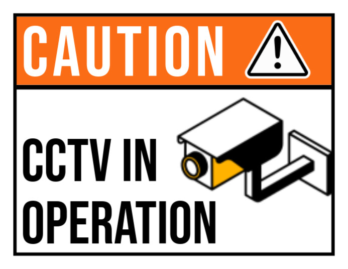 White Professional Caution Cctv Camera Is Flyer (us Letter) Template ...