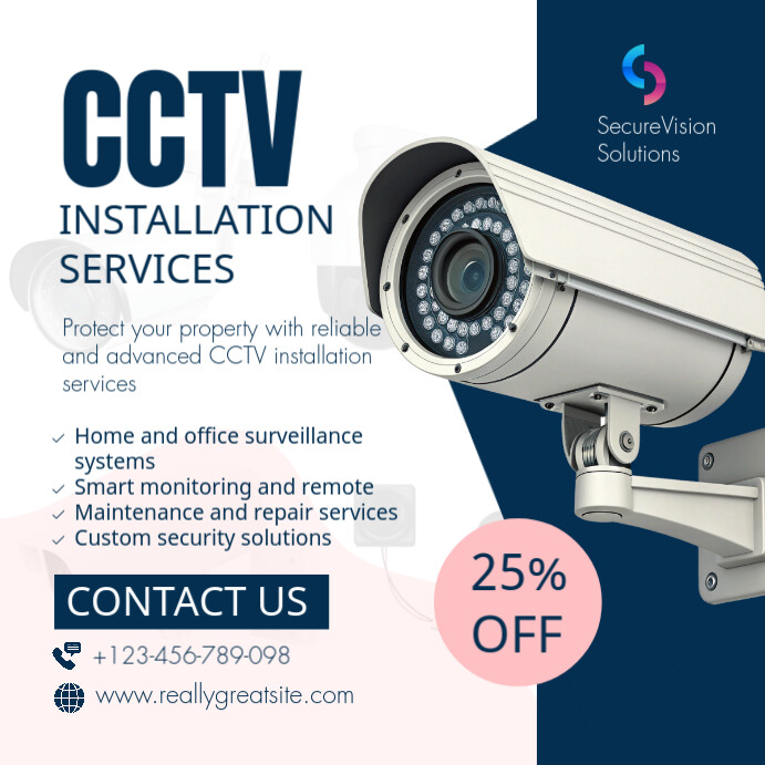 White Professional Cctv Installation Services Instagram Post Template ...
