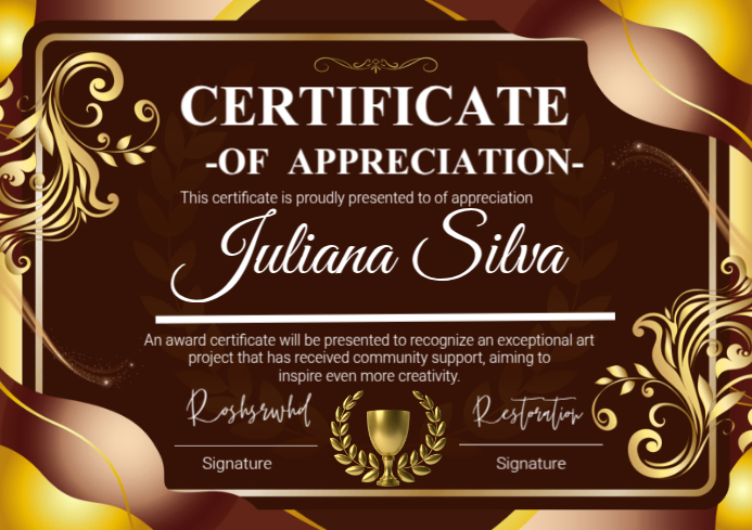 White Professional Certificate Of Application A4 Templat | PosterMyWall