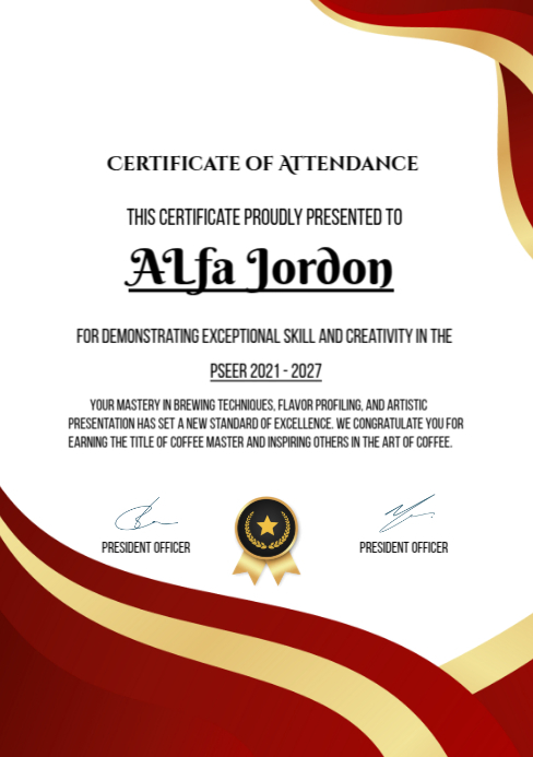White Professional Certificate Of Attendance Templates A5 | PosterMyWall