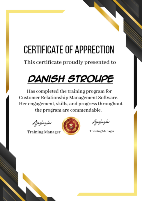 White Professional Certificate Of Excellence / Certificate Of Honor A5 ...