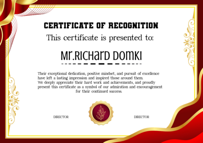 White Professional Certificate Of Recognitions A2 Template | PosterMyWall