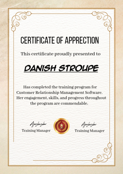 White Professional Certificate Of Recognitions A5 Template | PosterMyWall