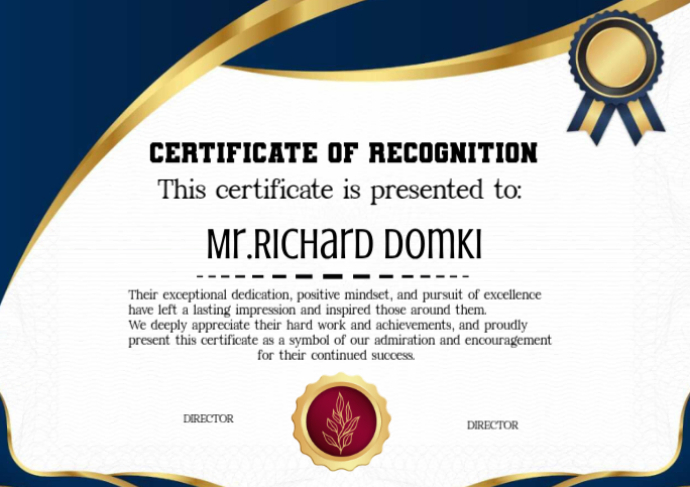 White Professional Certificate Of Recognitions A2 Template | PosterMyWall