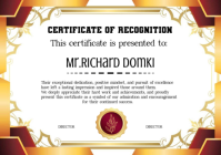 White Professional Certificate Of Recognitions A2 Template | PosterMyWall