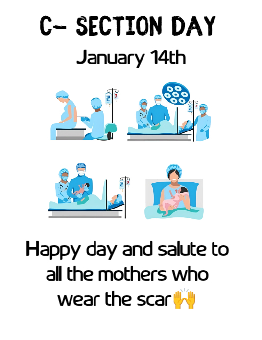 White Professional Cesarean Section Day Flyer (us Letter) Template ...