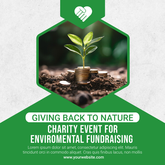 White Professional Charity Event Instagram Po Template | PosterMyWall