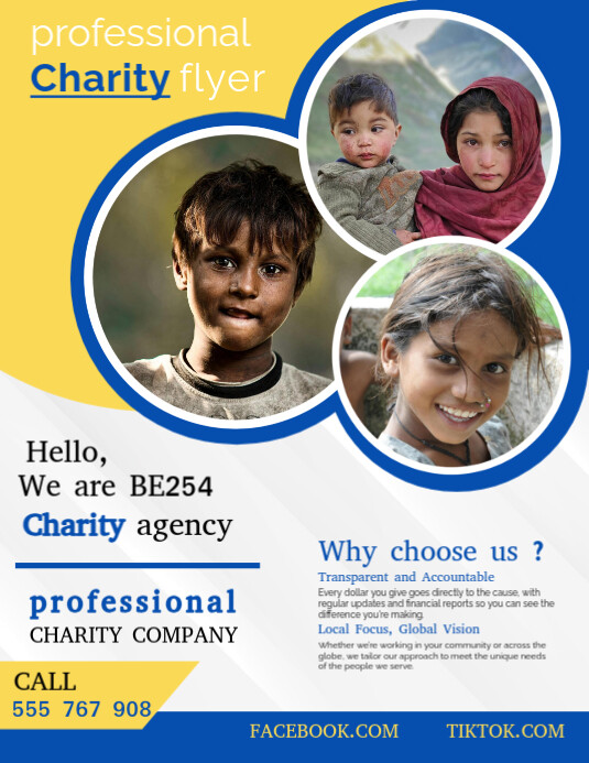 Copy of White Professional Charity Flyer (us Letter) | PosterMyWall