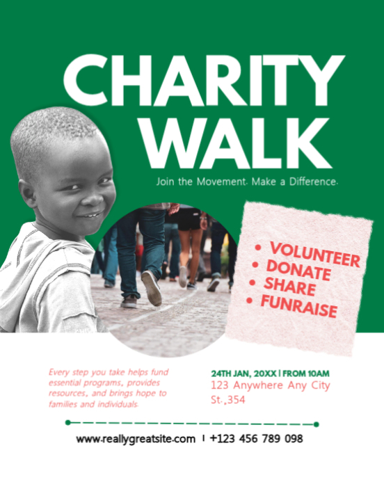 White Professional Charity Walk For Hope - Community Fundraising Event ...