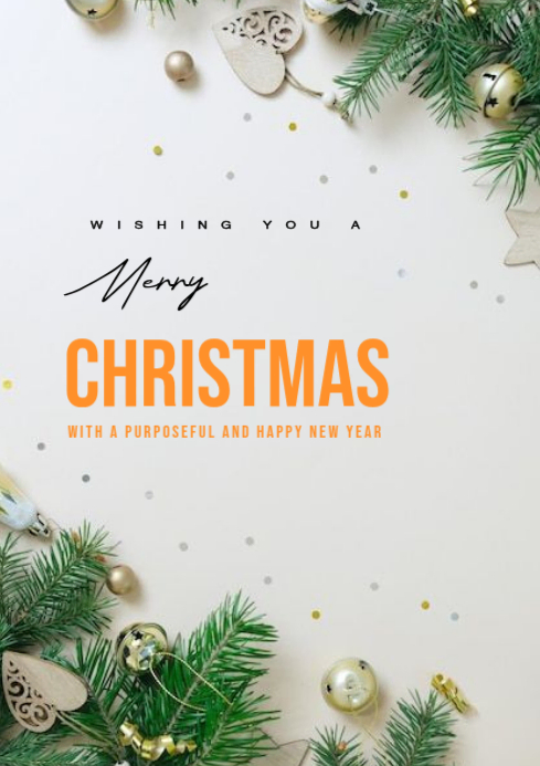 White Professional Christmas A3 Template | PosterMyWall