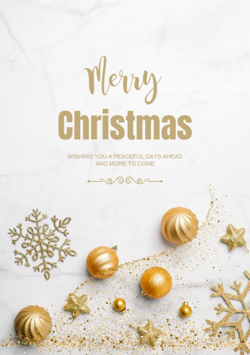 White Professional Christmas A3 Template | PosterMyWall