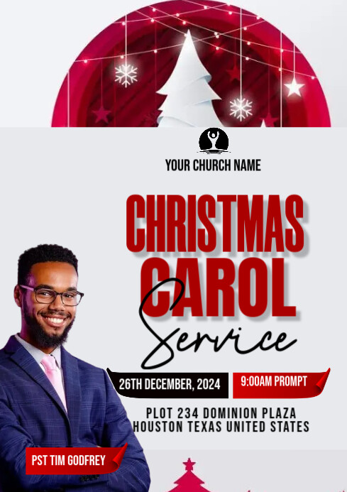 White Professional Christmas A4 Template | PosterMyWall