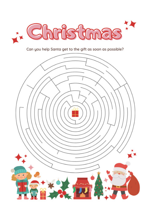 White Professional Christmas Activities A4 Template | PosterMyWall