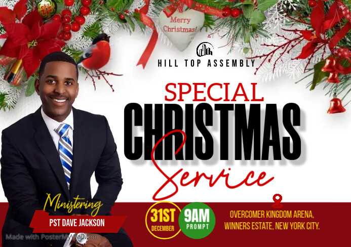 White Professional Christmas Carol A5 Template | PosterMyWall