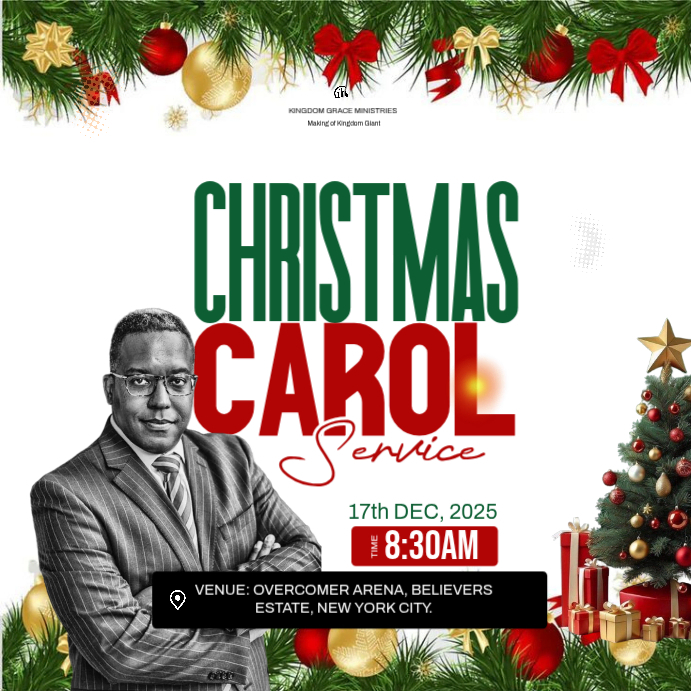 White Professional Christmas Carol Instagram Post Template | PosterMyWall