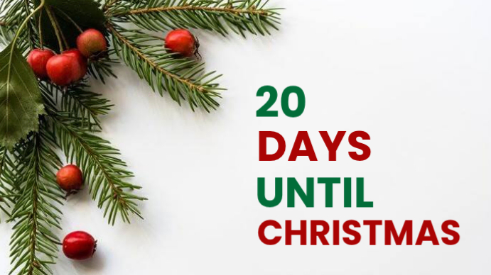 White Professional Christmas Count Down Poster Design Template Youtube ...