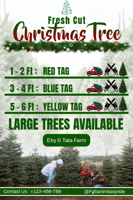 Copy of White Professional Christmas Cut Tree Sale 2024 Poster ...