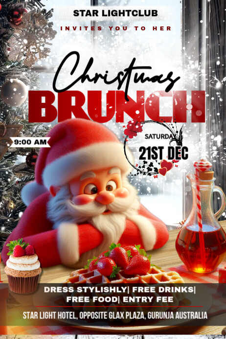 White Professional Christmas Flyer Poster Templat | PosterMyWall