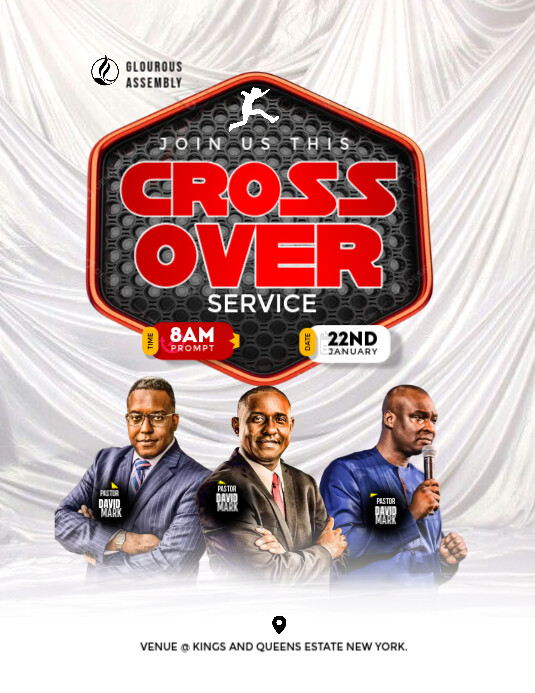 Copy of White Professional Christmas Service Crossover Night Flyer (us Letter) | PosterMyWall