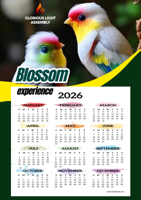 Copy of White Professional Church Calendar 2026 A1 | PosterMyWall