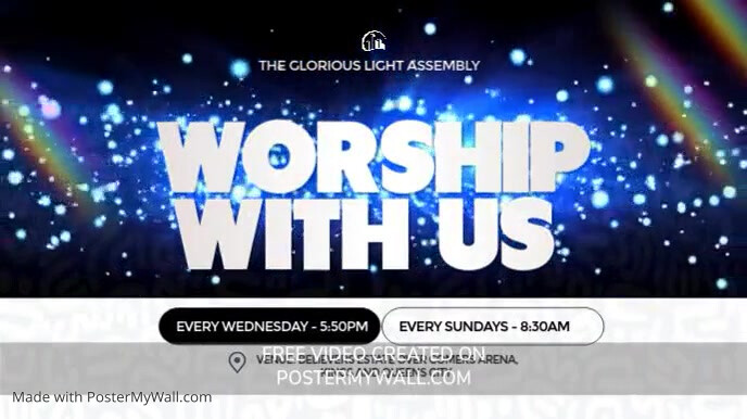 White Professional Church Design Flyer Digital Display (16:9) Template ...