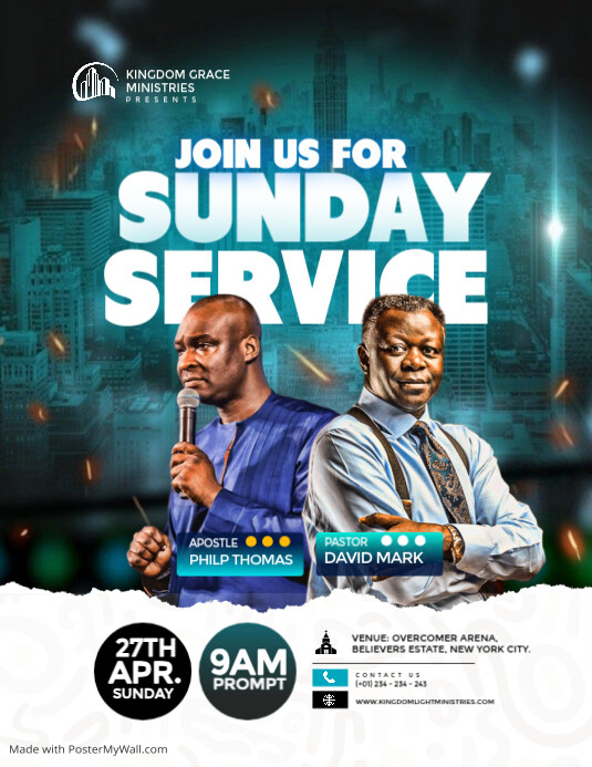 Copy of White Professional Church Design Flyer Flyer (us Letter ...