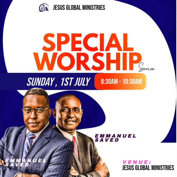 Copy of White Professional Church Design Flyer Instagram Post ...