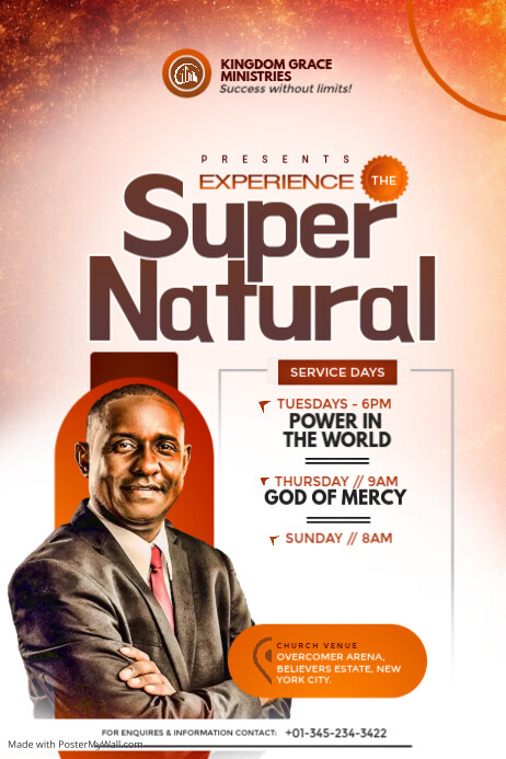 Copy of White Professional Church Design Flyer Poster | PosterMyWall