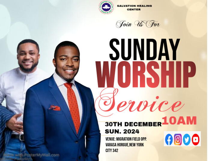Copy of White Professional Church Flyer (us Letter) | PosterMyWall