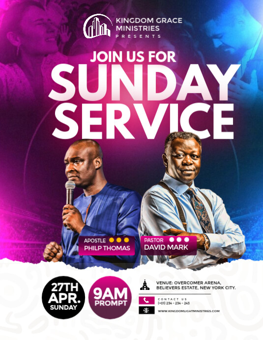 Copy of White Professional Church Flyer (us Letter) | PosterMyWall