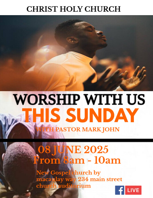 White Professional Church Flyer (us Letter) Template | PosterMyWall