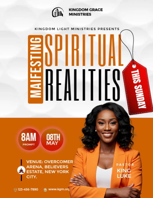 White Professional Church Flyer (us Letter) Template | PosterMyWall