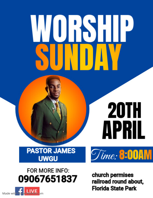 Copy of White Professional Church Flyer (us Letter) | PosterMyWall