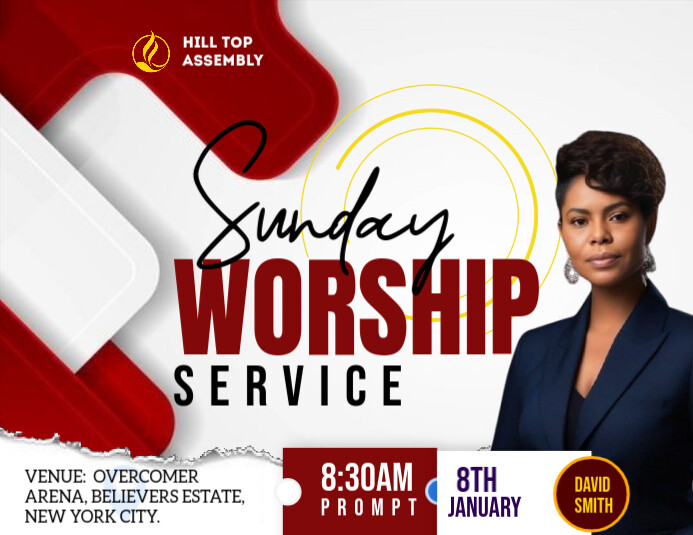 Copy of White Professional Church Flyer (us Letter) | PosterMyWall