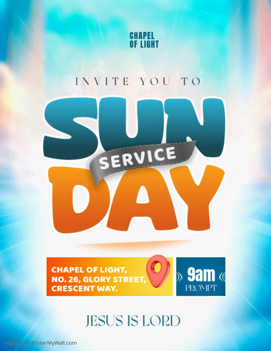 White Professional Church Flyer (us Letter) Template | PosterMyWall
