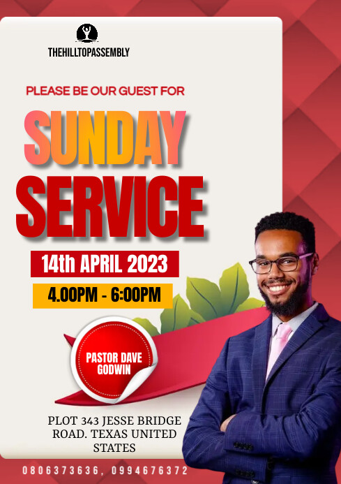 Copy of White Professional Church Flyer A4 | PosterMyWall