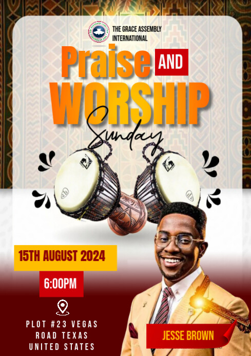 White Professional Church Flyers A4 Template | PosterMyWall
