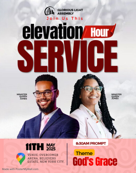 White Professional Church Flyers Poster/wallboard Template | PosterMyWall