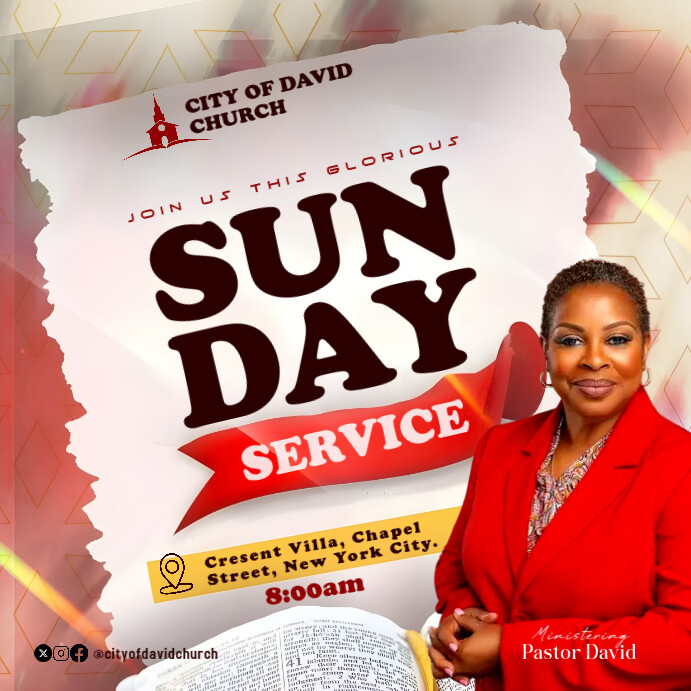 Copy of White Professional Church Flyers Square (1:1) | PosterMyWall