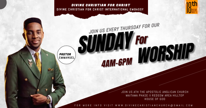 Copy of White Professional Church Invitation Flyer Fa | PosterMyWall