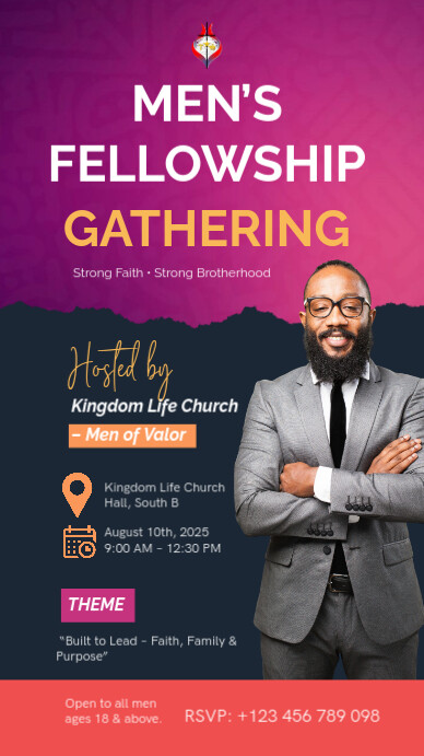 Copy of White Professional Church Men’s Fellowship Event Template ...