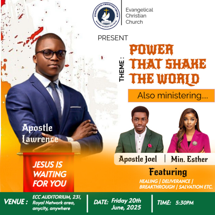 Copy of White Professional Church Program Flyer Instagram Post ...