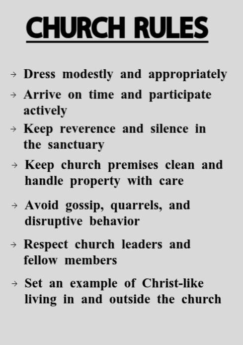 Copy of White Professional Church Rule Template A4 | PosterMyWall