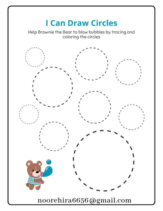 White Professional Circle Tracing Worksheets Flyer (us Letter) Template ...