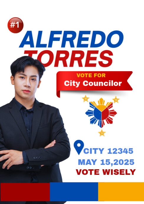 Plantilla de White Professional City Councilor Poster A4 | PosterMyWall