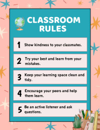 Classroom Rules Template | PosterMyWall