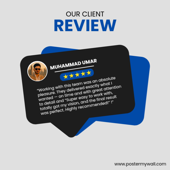 White Professional Client Review Instagram Post Template | PosterMyWall
