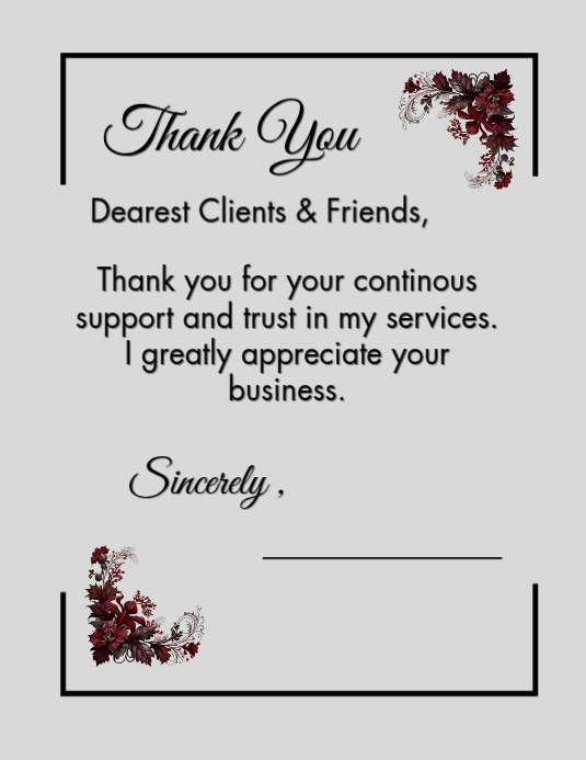 White Professional Clients Appreciation Flyer (us Letter) Template ...